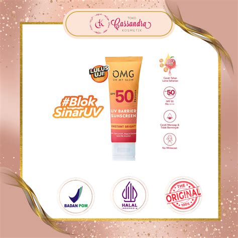Jual OMG UV BARRIER SUNSCREEN SPF 50 PA 25ML Shopee Indonesia