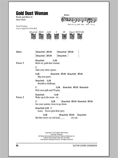 Gold Dust Woman Sheet Music Direct