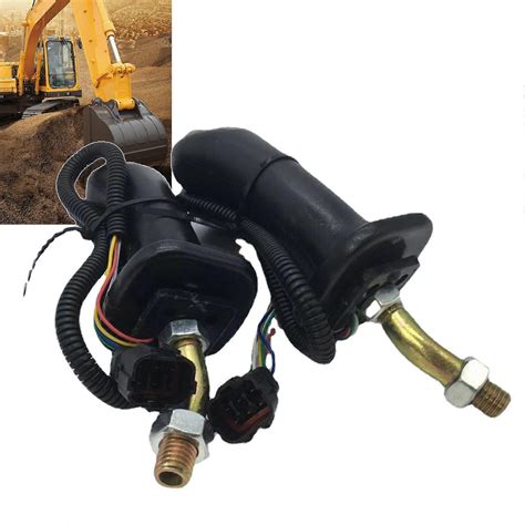 2pcs Excavator Joystick Handles Ergonomic Grip Precise Control Button