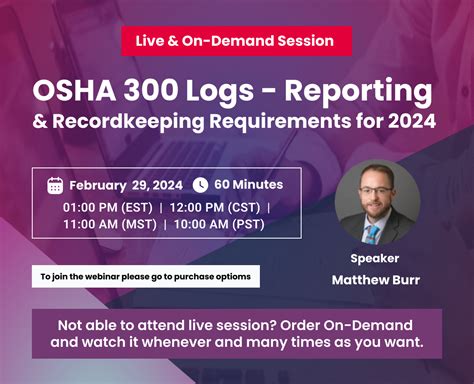 OSHA 300 Logs Reporting Recordkeeping Requirements For 2024