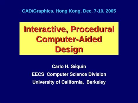 PPT Interactive Procedural Computer Aided Design DOKUMEN TIPS