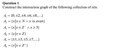 solved question 1 construct the intersection graph of the