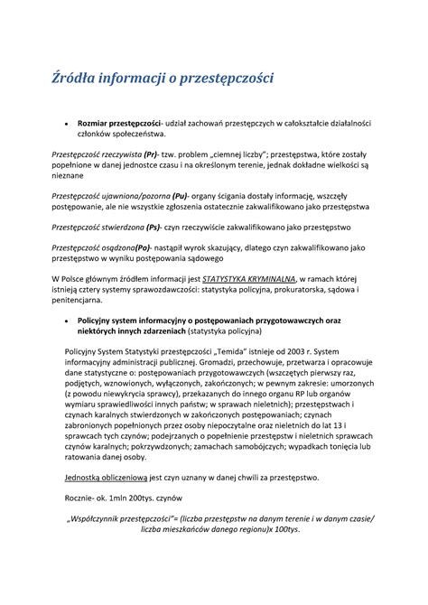 Notatek Pl Zrodla Informacji O Przestepczosci R D A Informacji O