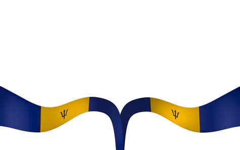 Barbados Flag Element Design National Independence Day Banner Ribbon