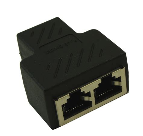 Rj45 Cat6 5e Ethernet 1 In 2 Out Adapter Coupler Splitter