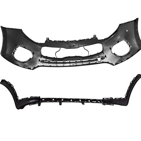 2pcs Front Upper Lower Bumper Cover Set For 2017 2018 2019 Kia