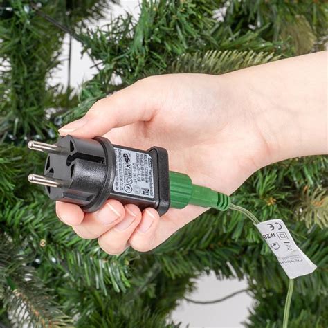 Sapin de Noël artificiel cm LED avec socle en métal