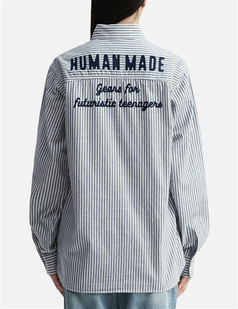 Human Made Striped Work Shirt Hbx Globally Curated Fashion And