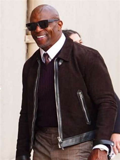 Terry Crews Jimmy Kimmel Live Show Suede Leather Jacket Victoria Jacket