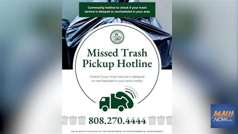 New County hotline for missed trash pickups on Maui : Maui Now