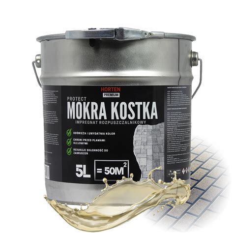 HYDROFOBOWY IMPREGNAT DO KOSTKI BRUKOWEJ EFEKT MOKREJ KOSTKI HORTEN L Mokra Kostka Cena