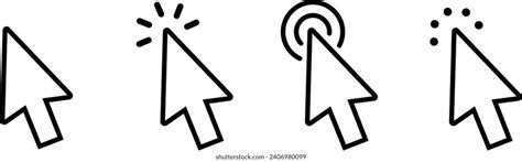 computer mouse click cursor black line stock vector royalty free 2406980099 shutterstock