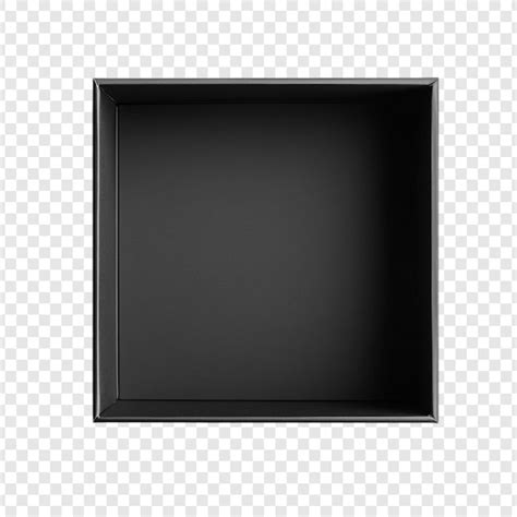 空の黒い正方形の箱のパッケージモックアップ Ai生成psd
