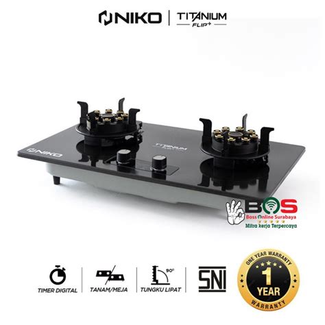 Jual TITANIUM FLIP PLUS Kompor Gas Tanam Niko Stainless Steel 2