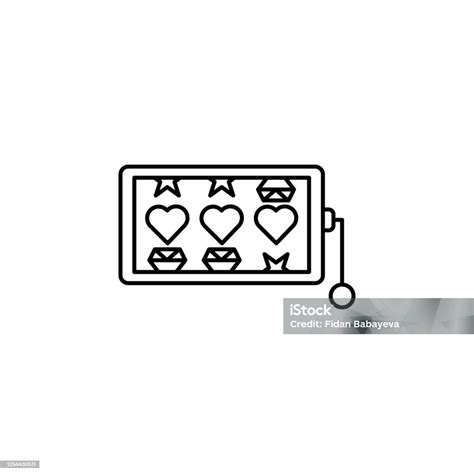 슬롯 라인 아이콘입니다 서명 및 기호는 웹 로고 모바일 앱 Ui Ux에 사용할 수 있습니다 가능성에 대한 스톡 벡터 아트 및 기타 이미지 Istock