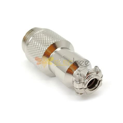Gx12 Aviation Connector Male 4pin Straightbutt Joint Type Solder Type