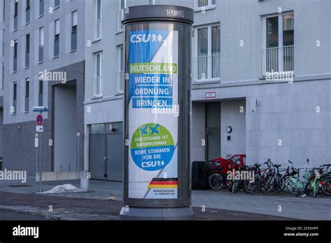 Wahlplakate Bundestagswahl 2025 Am 24012025 In München Ein