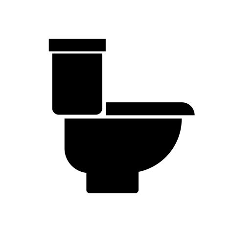 Toilet Silhouette Icon Western Style Toilet Vector 26529779 Vector