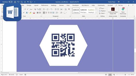 how to add qr code in microsoft word business cards tutorial 3 youtube