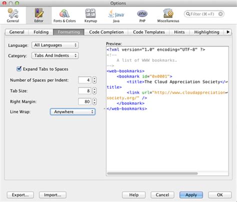 Windows Xp How To Wrap Wordslines In Netbeans Ide 691 Stack