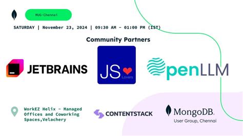 Mongodb User Group Chennai On Linkedin Communitypartners Techevents
