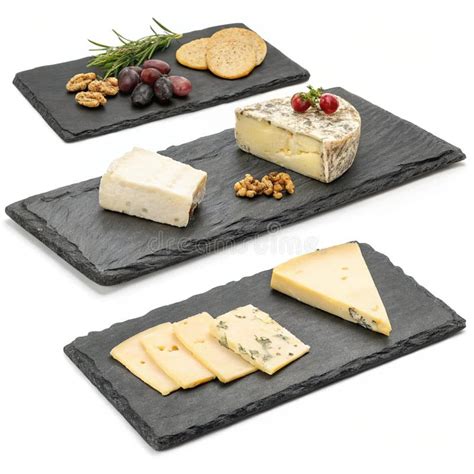 Amazing Slate Cheese Boards Isolated On White Background Stock Illustration Illustration Of