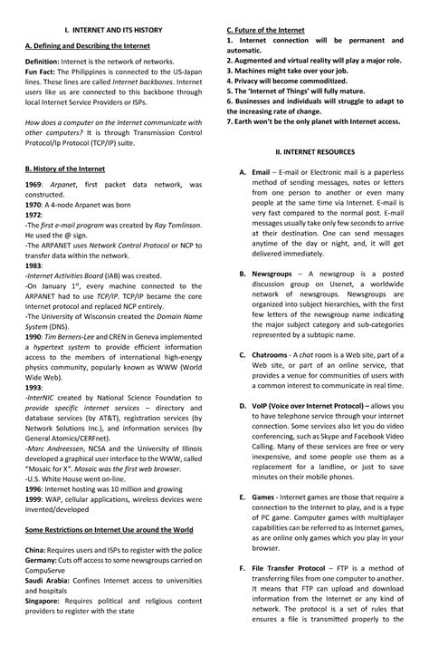 introduction to internet notes pdf free i internet and its history a