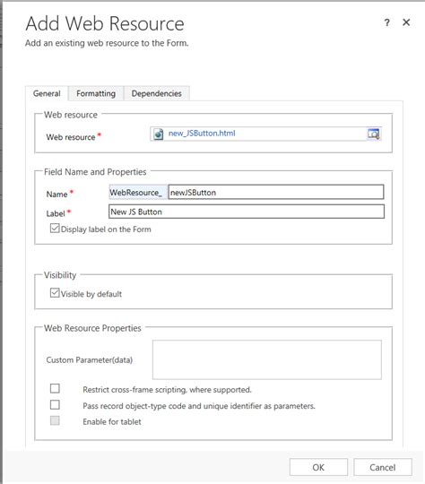 dynamics 365 add html web resource and javascript button carl de souza