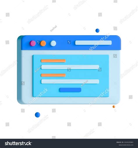 3d Illustration Formbased User Interface Form Stock Illustration