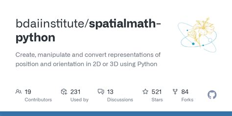 Spatial Math Types · Bdaiinstitute Spatialmath Python Wiki · Github