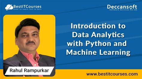 Introduction To Data Analytics With Python And Machine Learning Youtube