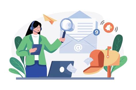 Premium Vector Developer Working With Customer Mail