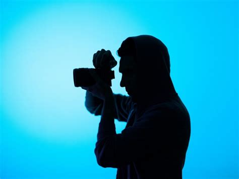 Free Download Hd Png Photographer Hood Camera Dark Shooting Blue 4k