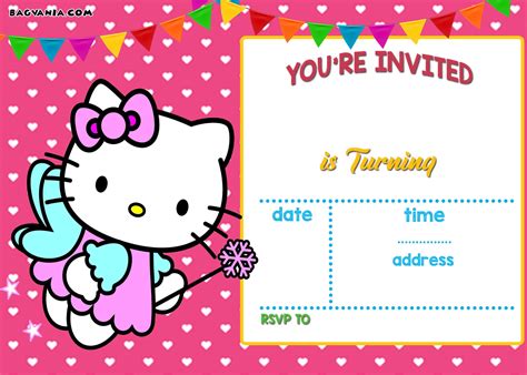 Hello Kitty Christening Invitations