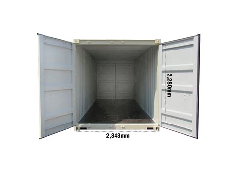20ft Double Door Shipping Container Ral 1015 Bsl Containers Ltd