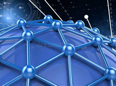 Computer Global Means Lan Network And Communicate Stock Illustration Illustration Of