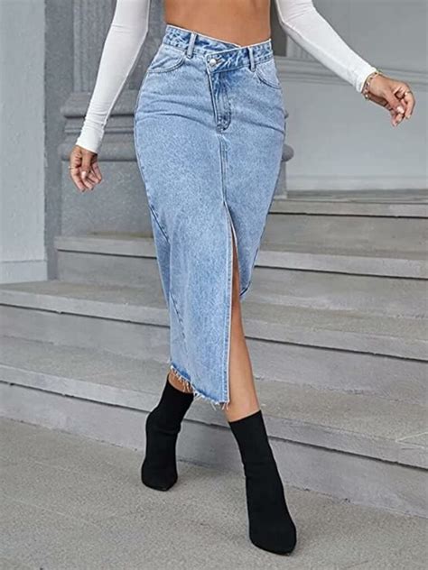 Elstaroas Denim Elegance The Ultimate Casual Chic Jean Skirt