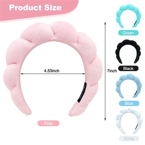 Terry Cloth Spa Headband Makeup Headband With Wristband Set For Washing