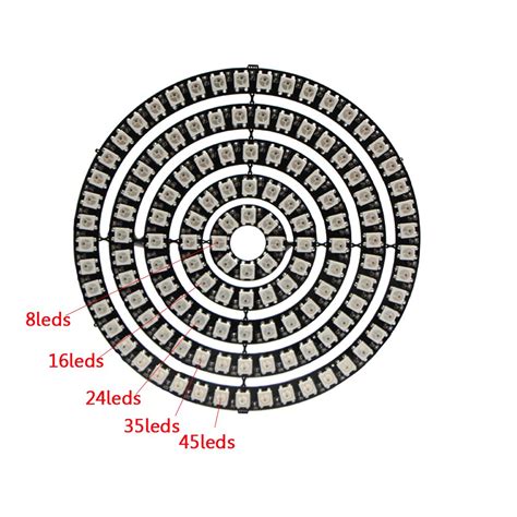 Ws2812b Ic Built In Rgb Pixel Anel 8 16 24 35 45 B Vicedeal