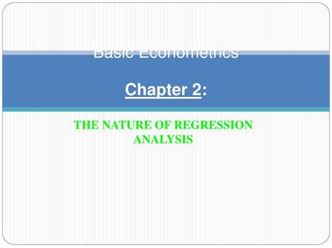 PPT Basic Econometrics Chapter 2 PowerPoint Presentation Free