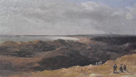 Unknown French School 19th Century Animated Dune Landscape Oil On