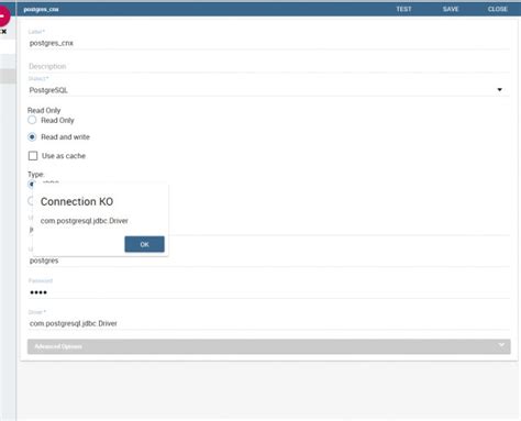 Connection Failed Postgresql Knowage Qanda