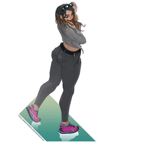 The Big Imageboard Tbib 1girl Ass Belt Big Ass Brown Hair Curvy