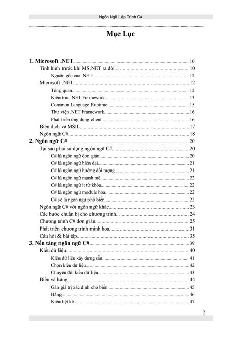 SOLUTION Giao Trinh Lap Trinh Csharp Tieng Viet Studypool