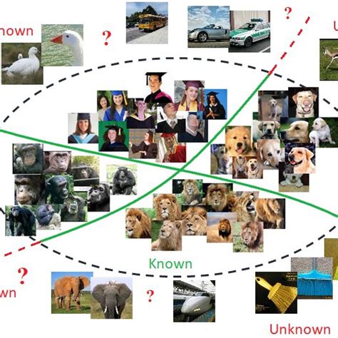 conceptual illustration of a 4 class classifier decision boundary a