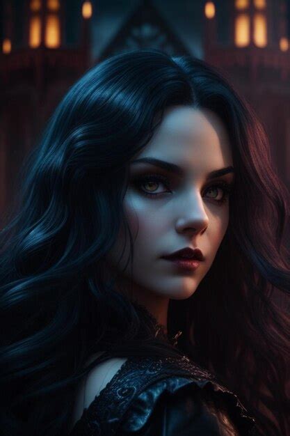 Premium Ai Image Beautiful Vampire Girl