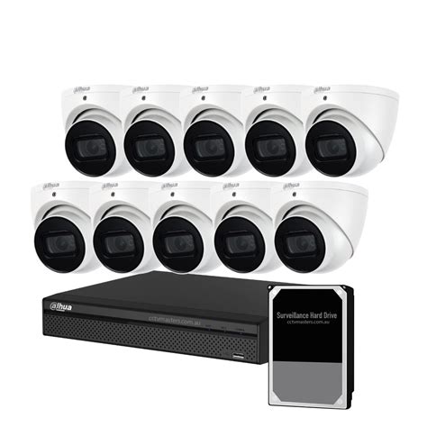 Dahua Camera Kit 10 X 5mp Wizsense Starlight Bundle 16ch Ultra 4kai N