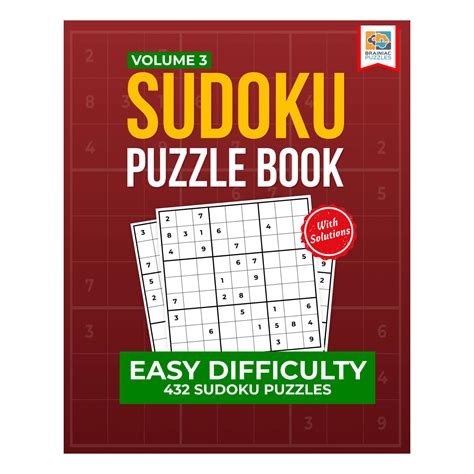 Easy Sudoku Puzzle Book 432 Puzzles For Adults Volume 3 Brainiac