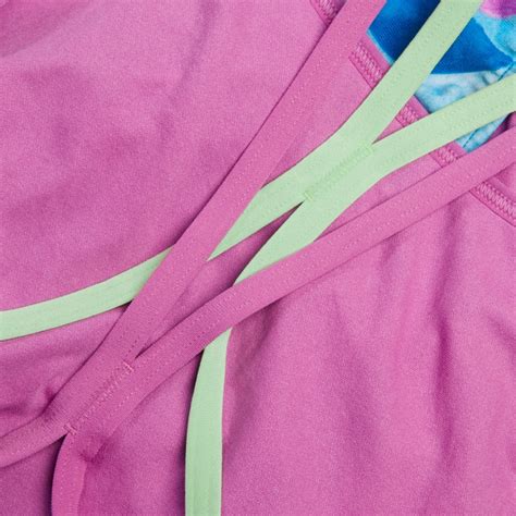 Women S Club Training Allover Digital Starback Swimsuit Green Pink