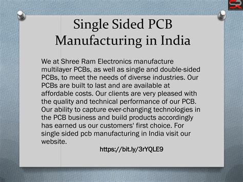 Ppt Single Sided Pcb Manufacturing In India Powerpoint Presentation